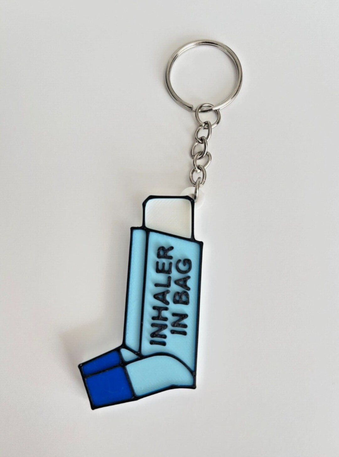 Asthma Inhaler in Bag Condition Alert Tag Personalised Keyring - Etsy