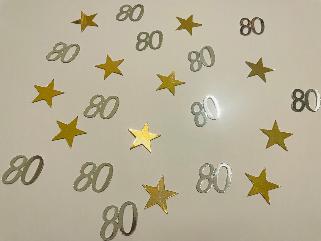 80th Birthday Table Confetti - Etsy UK