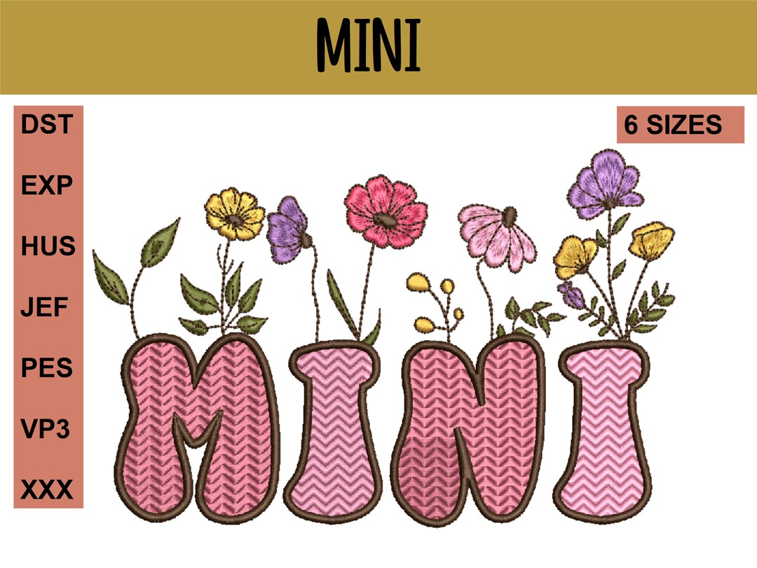 Mini, Floral, Embroidery Design Files - Etsy