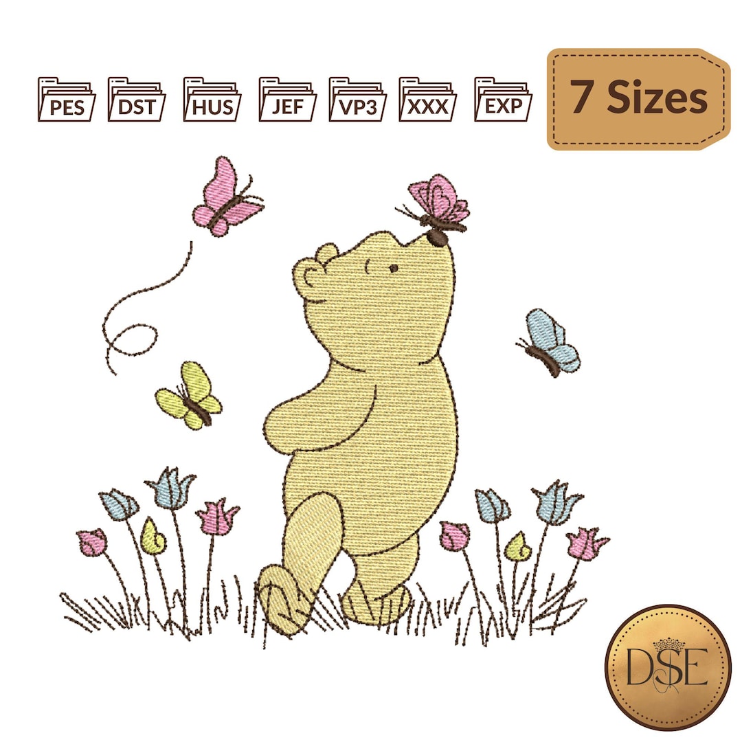 Winnie-the-pooh Embroidery Design - Etsy