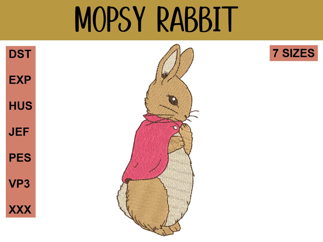 Peter Rabbit, Mopsy Rabbit Embroidery Design Files - Etsy
