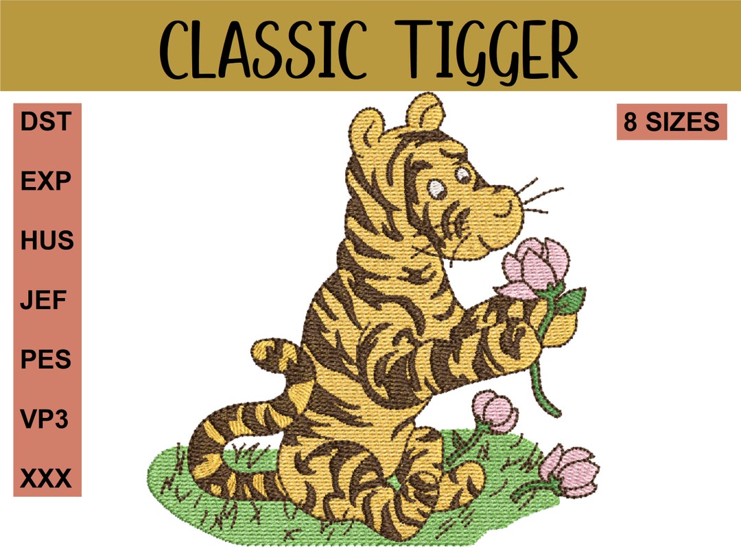 Classic Tigger, Winnie-the-pooh Embroidery Design Files - Etsy