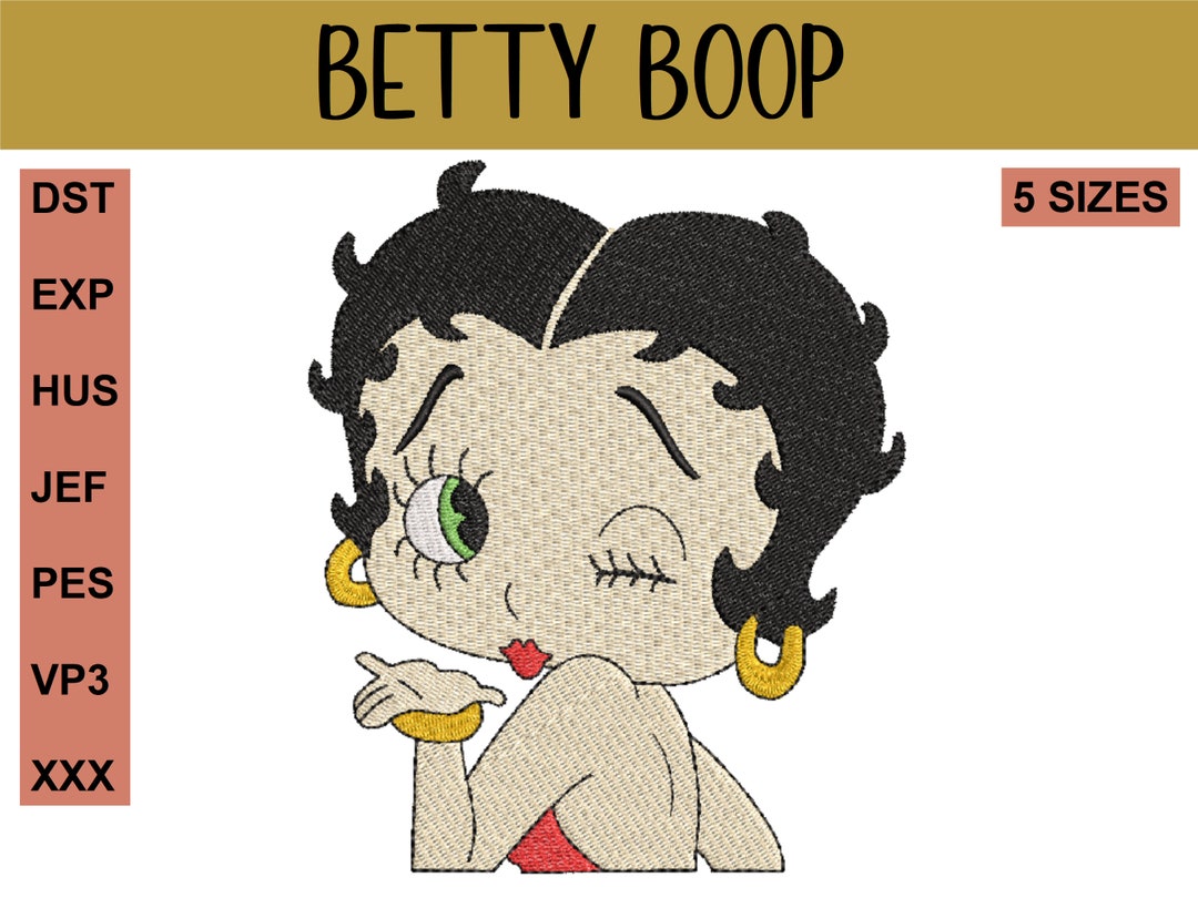 Betty Boop Embroidery Design Files - Etsy UK