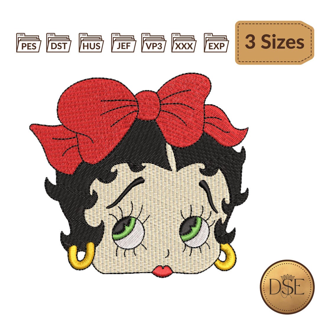 Betty Boop Embroidery Design - Etsy