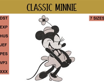 Set 14 Size Mickey and Minnie Embroidery Design. Mouse Embroidery ...