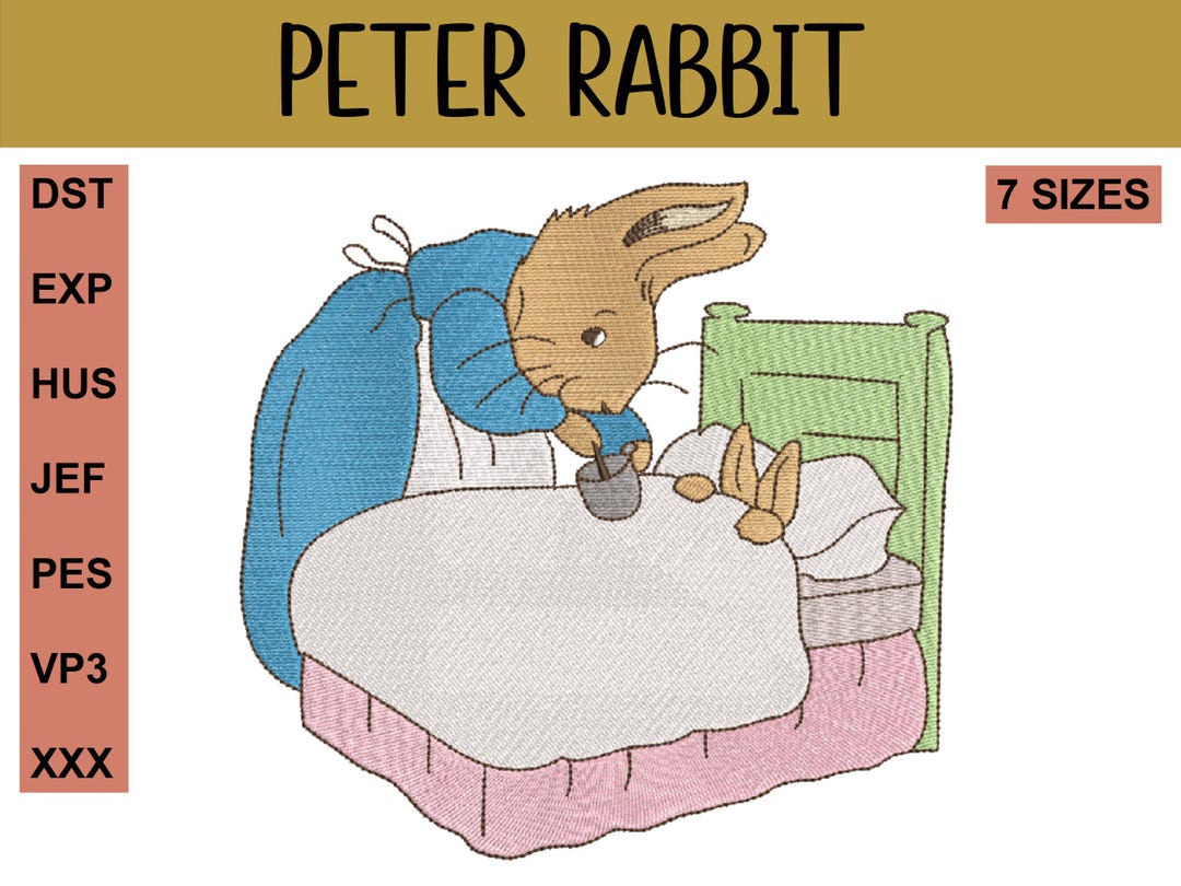Peter Rabbit & Mrs. Josephine Rabbit Embroidery Design Files - Etsy
