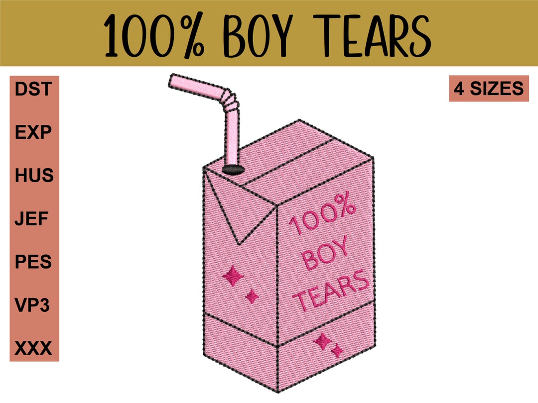 100% Boy Tears Embroidery Design Files-girl Power Embroidery Design ...
