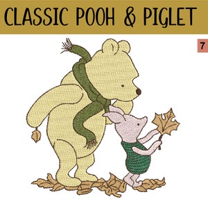 Classic Winnie-the-pooh & Piglet, Embroidery Design Files- Autumn ...