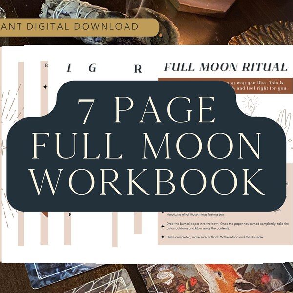 Full Moon Worksheet - Etsy