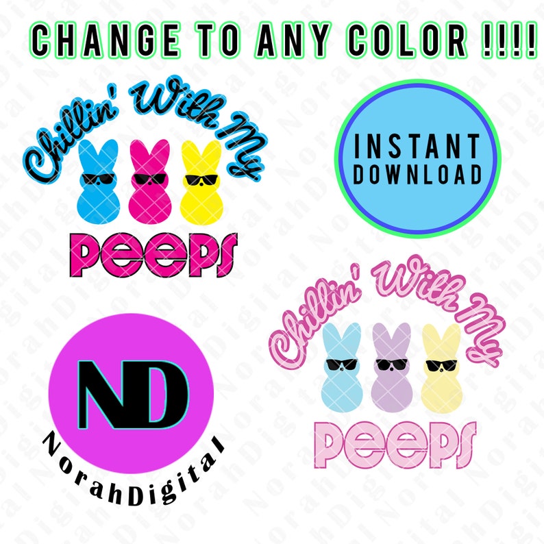 Peeps Easter Squad / Peeps Outline / Peeps Bundle / Peeps Svg / Peeps ...