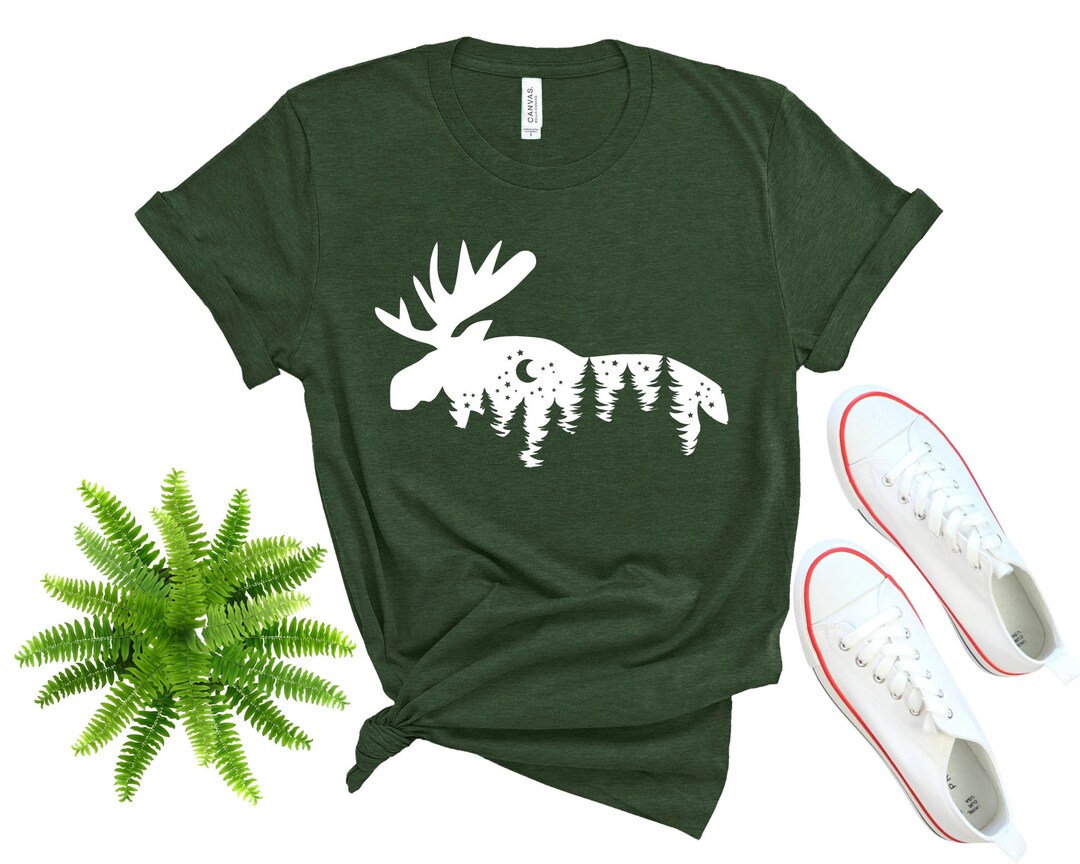 Moose Shirt, Mountain Moose Shirt, Nature Moose Shirt, Moose Shirts ...