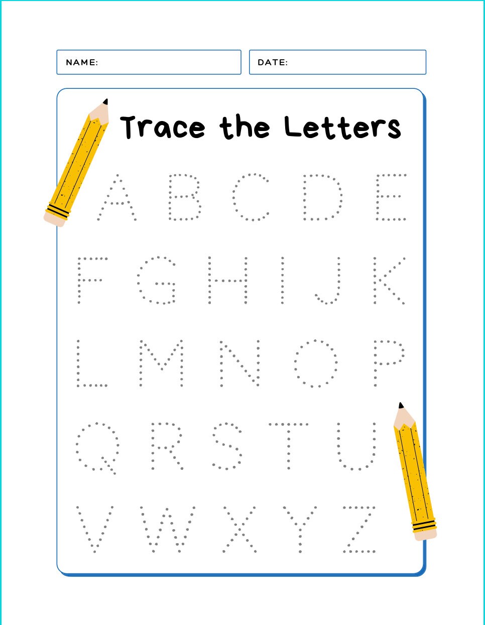 Tracing Numbers and ABC - Etsy