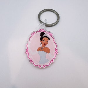 Coquette Princess Keychain, Ariel, Belle, Cinderella, Jasmine, Snow ...