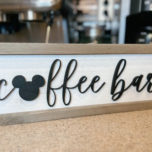 Coffee Bar Sign, Mickey Mouse Coffee Bar Sign, Disney Home Decor ...