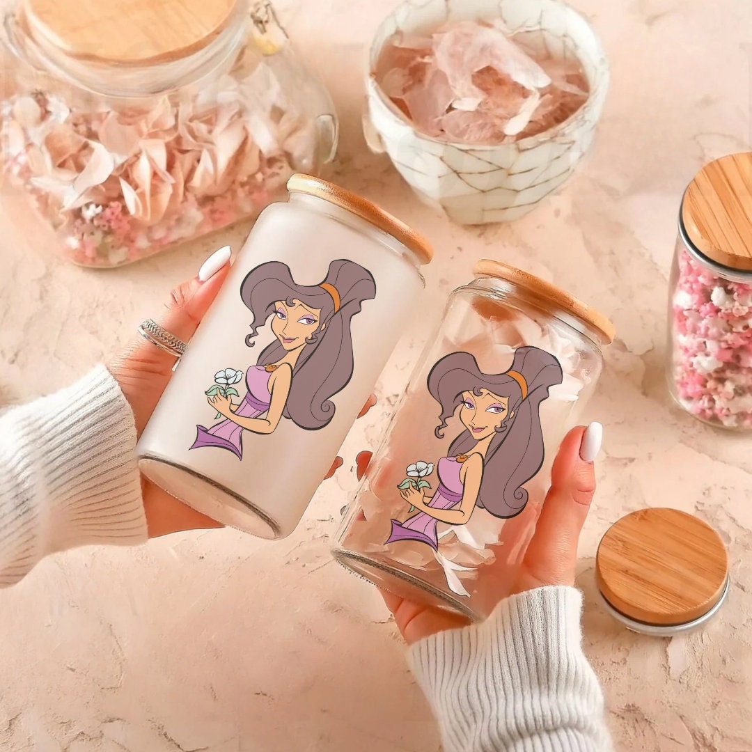 Megara Glass Cup, Hercules Meg Magical Coffee Cup, Disney Glassware ...
