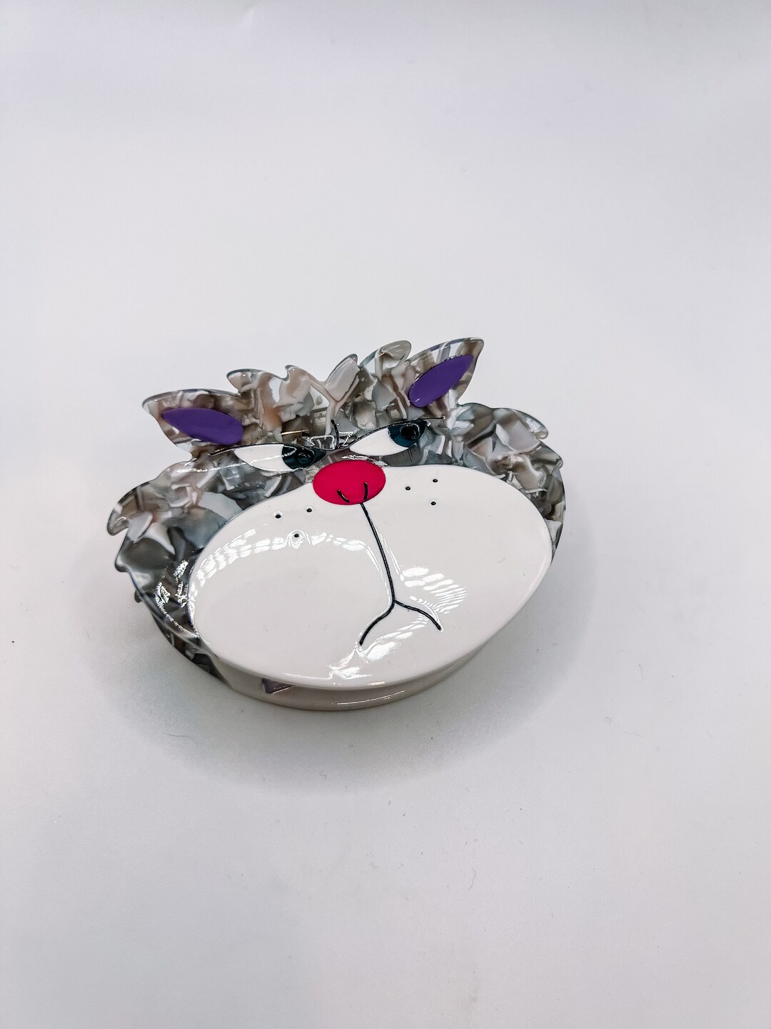 Lucifer the Cat Claw Clip, Cat Hair Accessory, Cinderella Hair Clip - Etsy