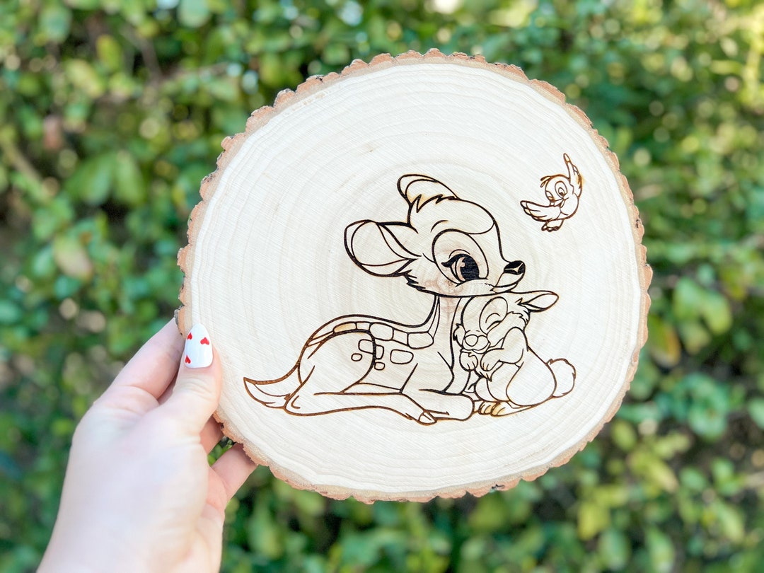 Bambi and Thumper Engraved Wood Sign, Disney Nursery Decor, Disney ...