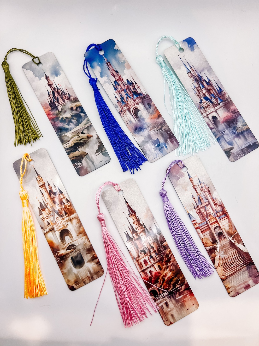 Magical Castle Bookmarks, Watercolor Bookmarks With Tassel, Storybook ...