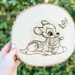 Bambi and Thumper Engraved Wood Sign, Disney Nursery Decor, Disney ...
