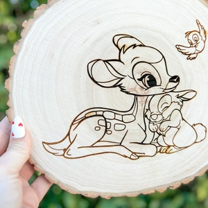 Bambi and Thumper Engraved Wood Sign, Disney Nursery Decor, Disney ...