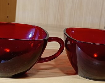 Fire King Ruby Red - Etsy