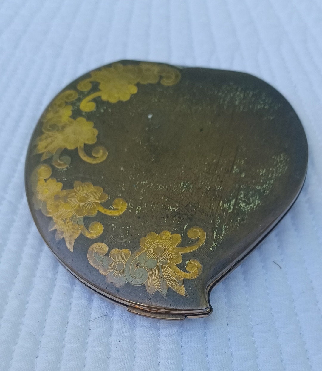 Vintage Mirrored Powder Puff Compact - Etsy