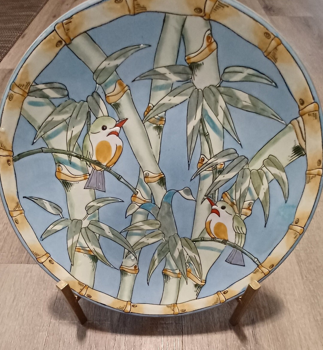Bird & Bamboo Display Plate - Andrea by Sadek - Etsy