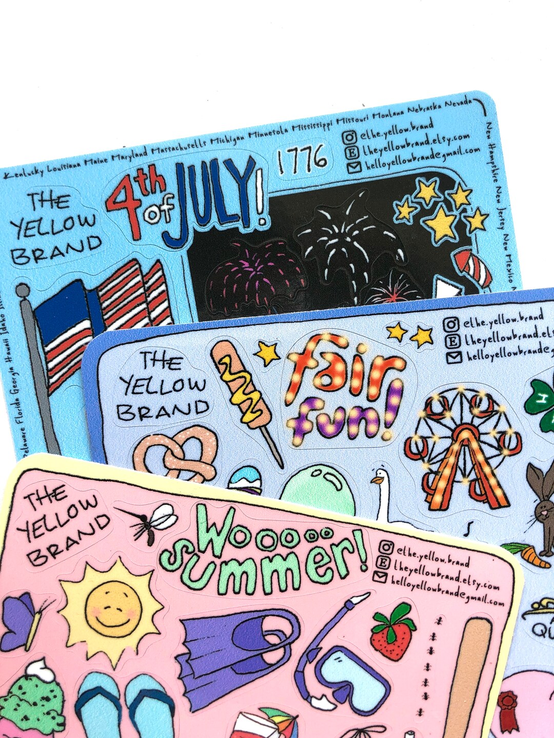 Summer Holiday Sticker Sheets - Etsy