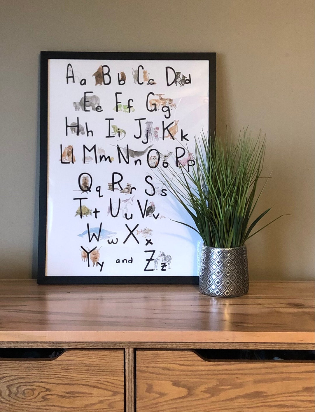 Hand Drawn Alphabet Poster Print, Nursery and Playroom - Etsy