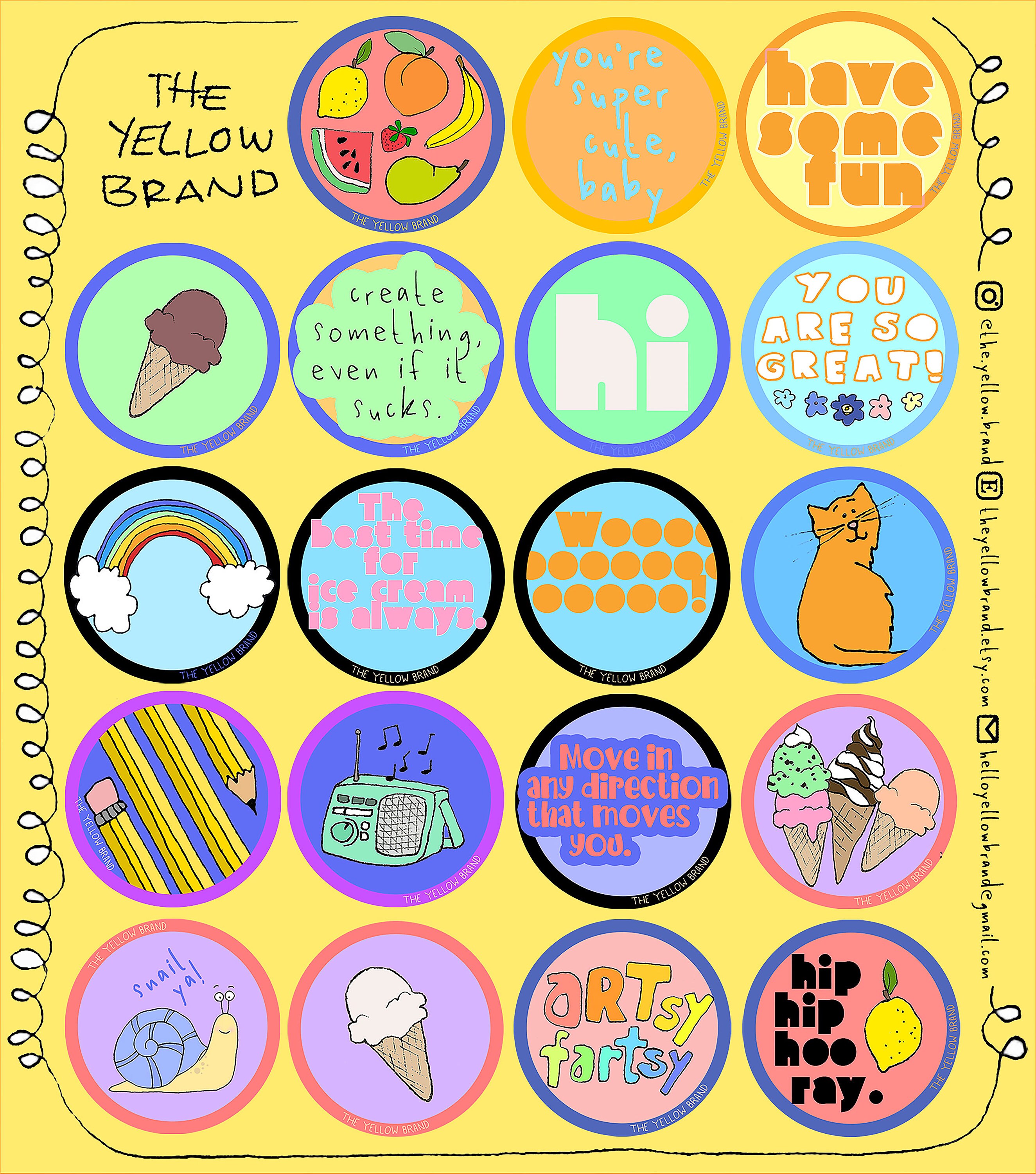 Happy Stuff Sticker Packs - Etsy