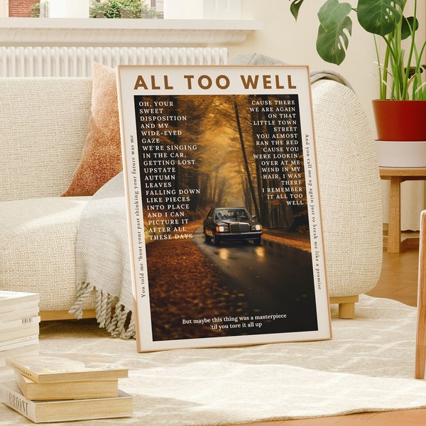 All Too Well Poster - Etsy