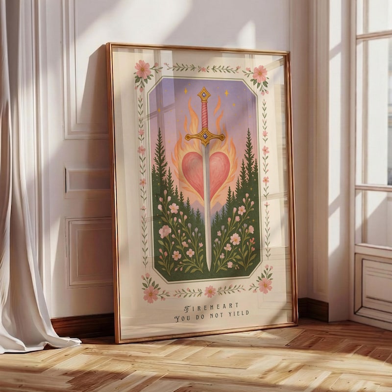 Bookish Sword Poster - Etsy UK