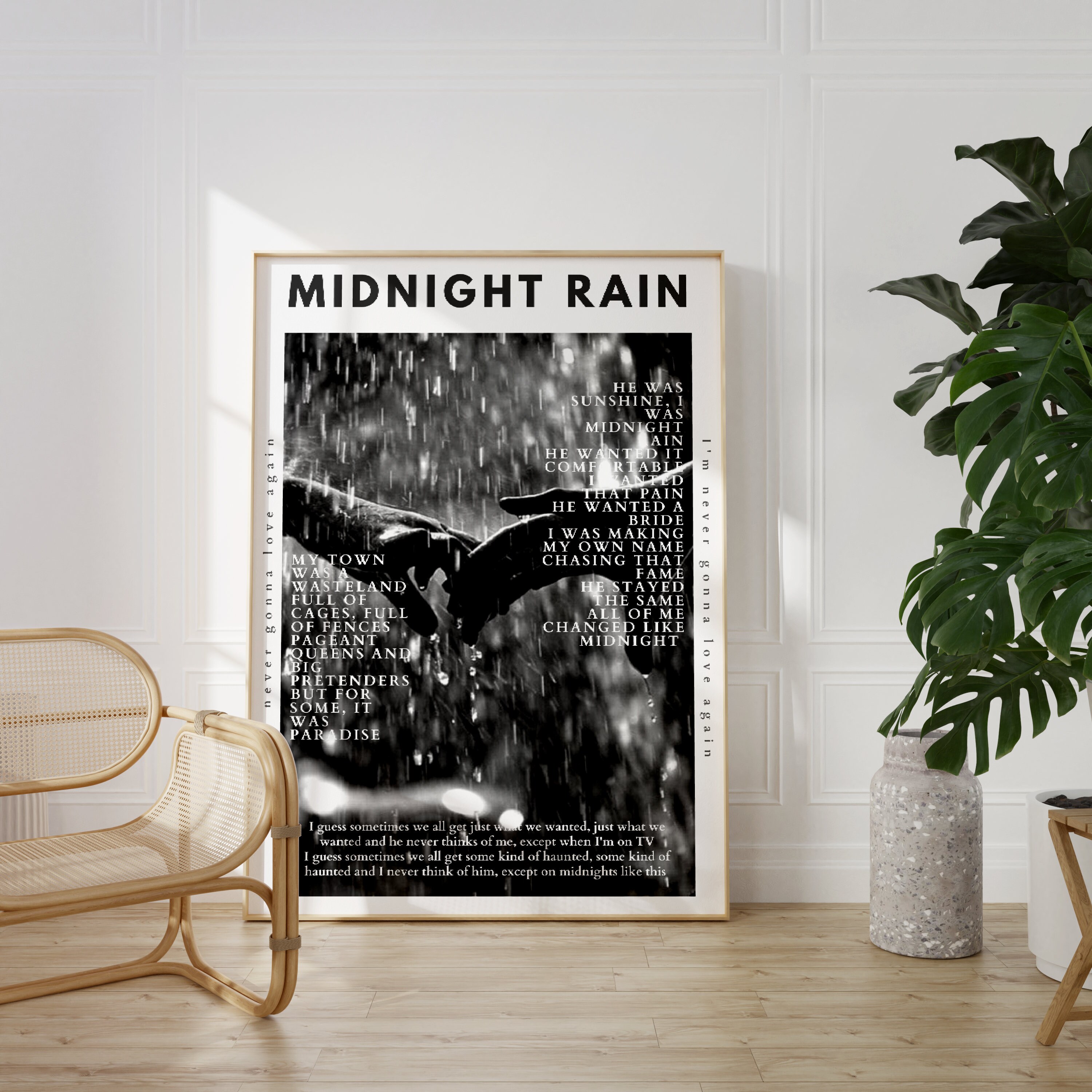Midnight Rain Poster Midnights Album Printable Lyric Poster - Etsy