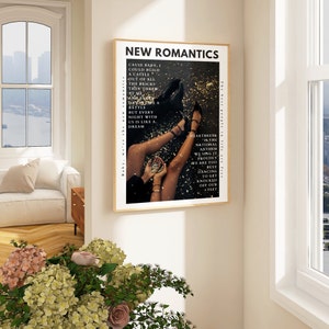 New Romantics Poster, 1989 Album, Digital Lyric Poster, Wall Art Merch ...