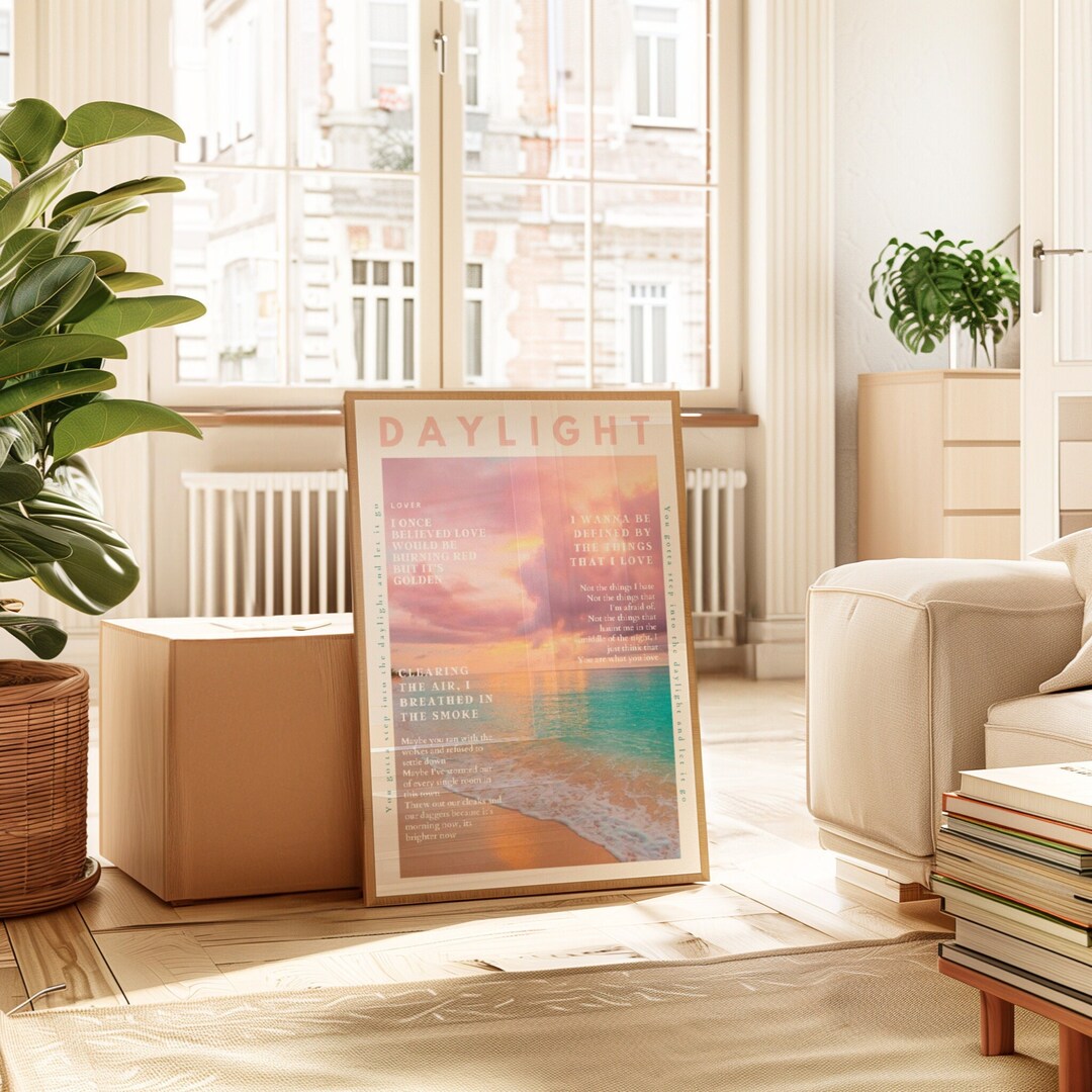 Daylight Lover Album Lyric Poster Wall Art Merch Print, Dorm Room Décor ...