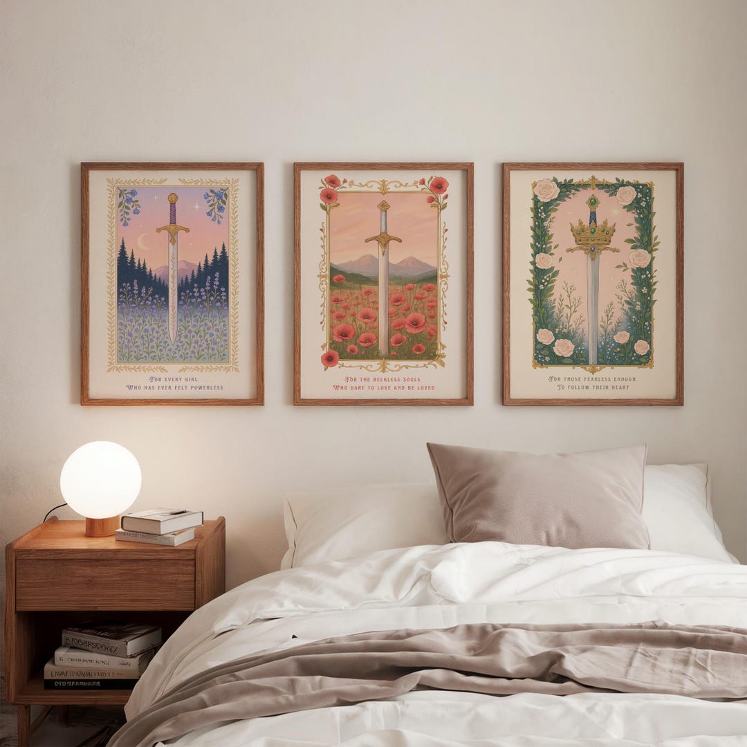 Powerless Print Set – Digital Fantasy Bookish Art, Girly Book Lover ...