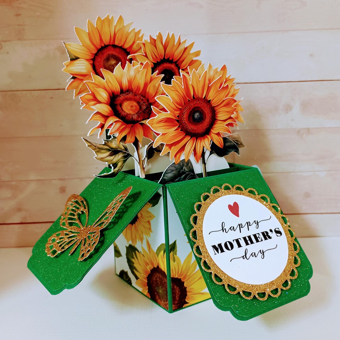 Happy Mother's Day Card, Mother's Day Sunflower Card, Happy Birthday ...
