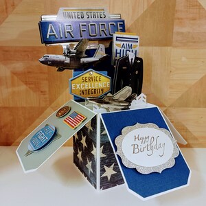 Father's Day Card, US Air Force Father's Day Pop up Card, US Air Force ...
