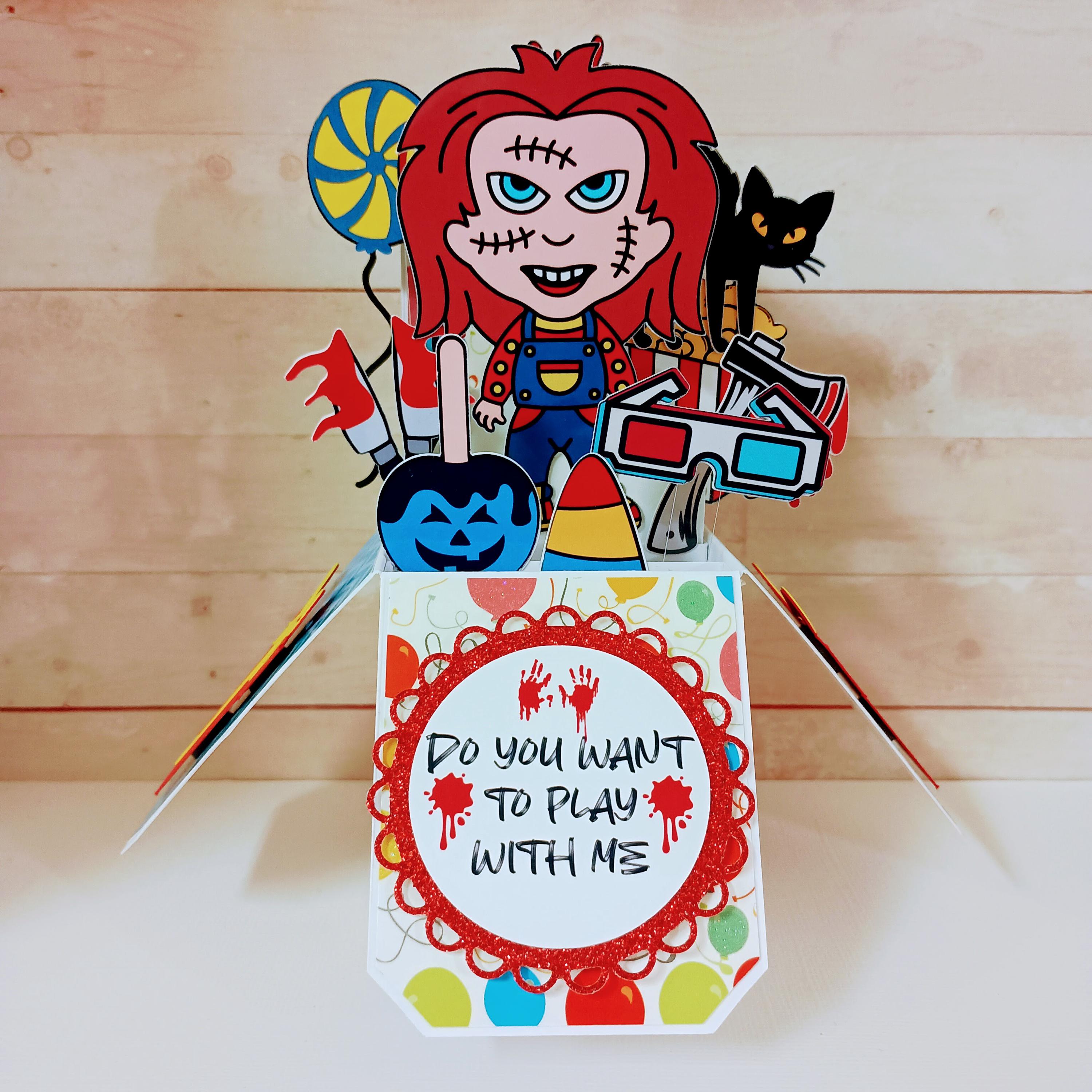 Happy Birthday Chucky Card: 3D Pop up Horror Movie Greeting - Etsy