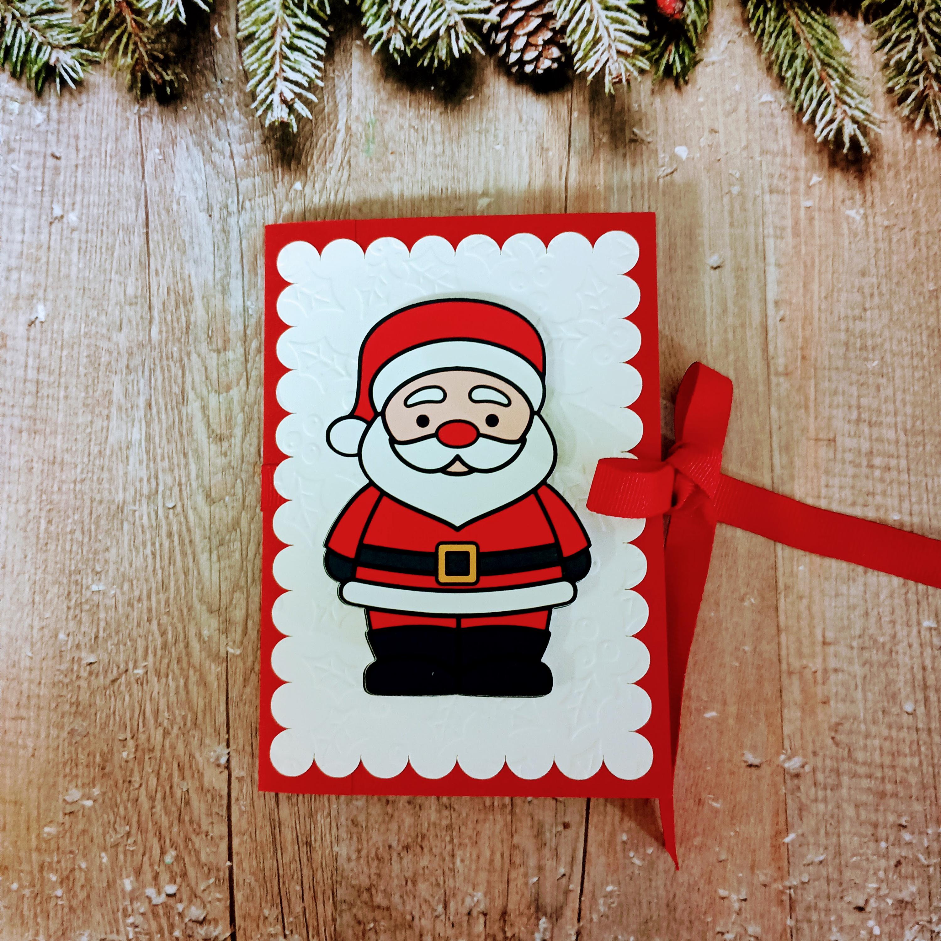 Handmade Merry Christmas Santa Giftcard Holder Booklet - Etsy