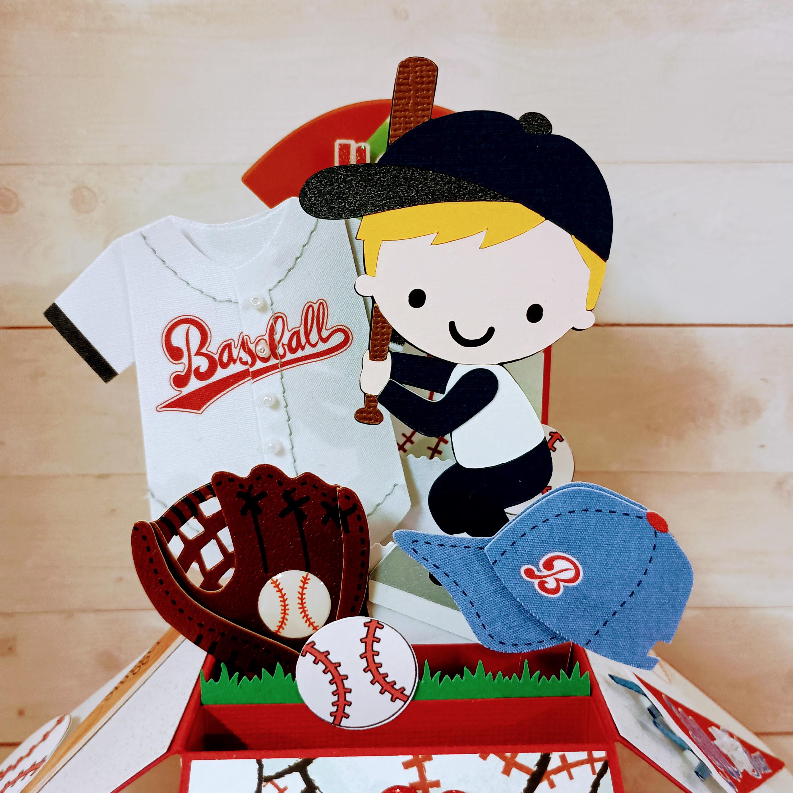 Baseball Pop up Birthday Card: Handmade 3D Box Card - Etsy