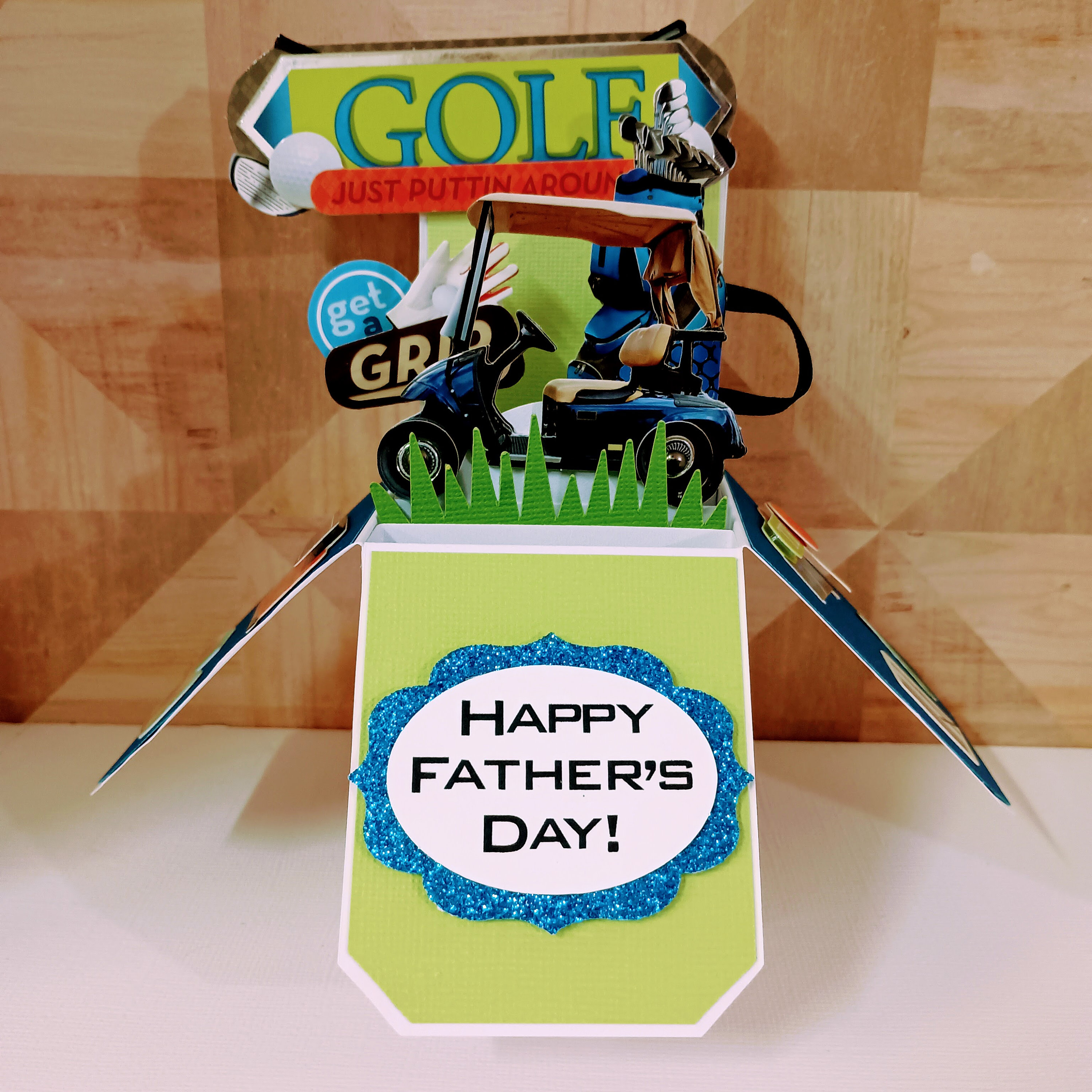 Handmade Golf Father's Day 3D Pop up Card - Etsy