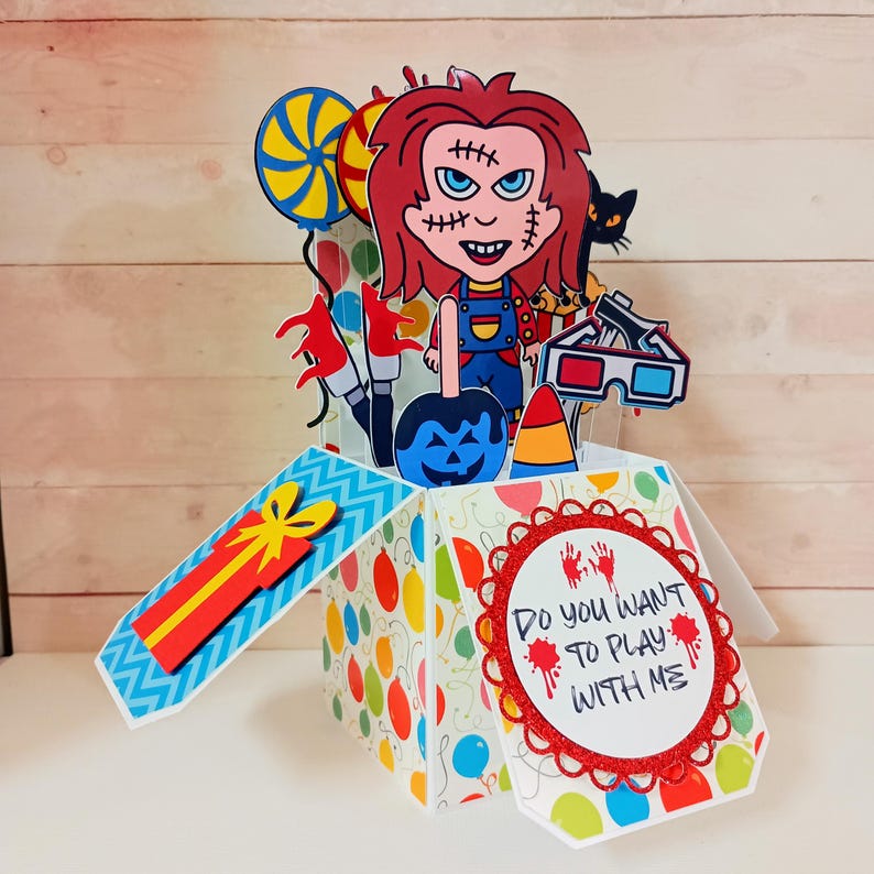 Happy Birthday Chucky Card: 3D Pop up Horror Movie Greeting - Etsy