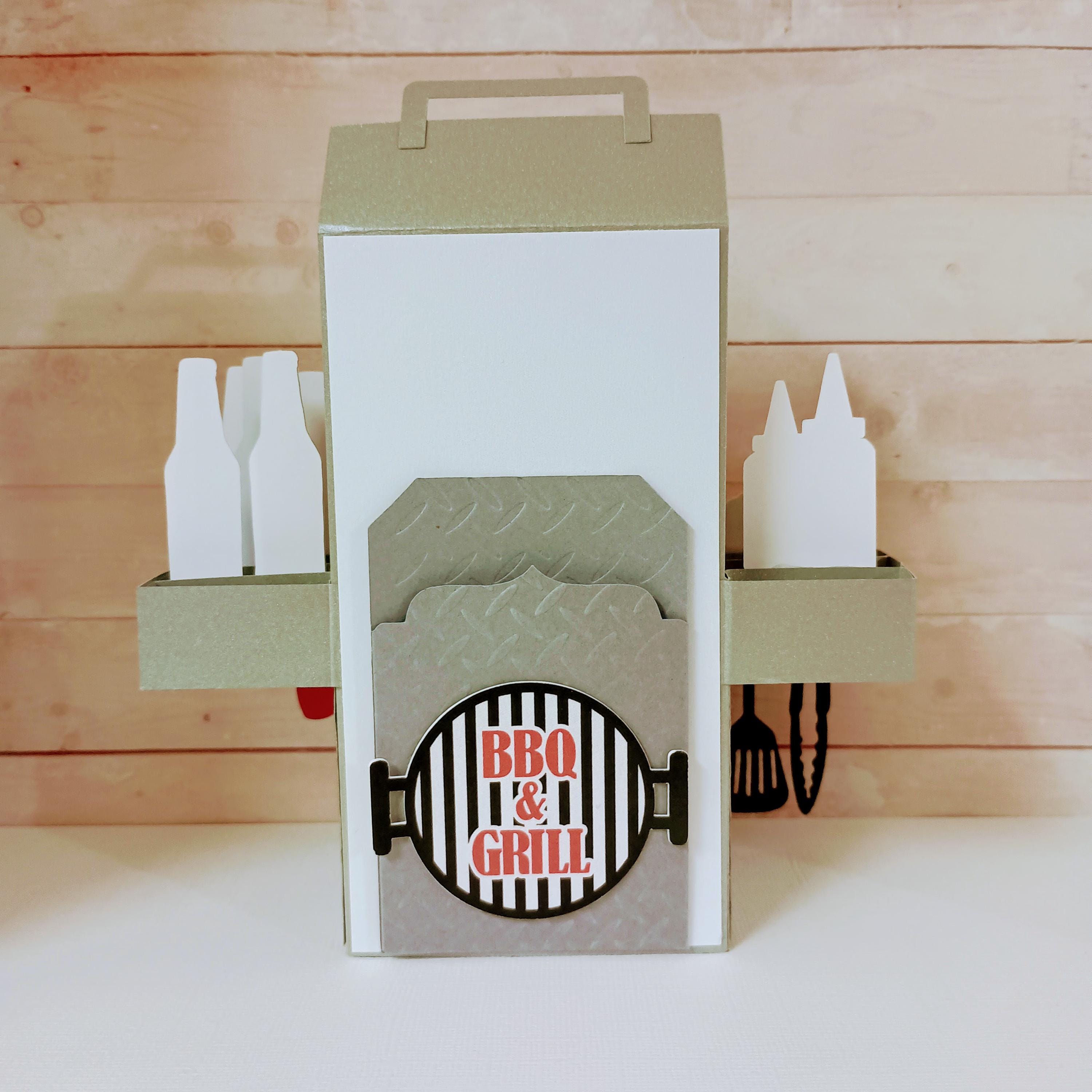 3D BBQ Grill Father's Day Card: Handmade Pop-up Greeting Card - Etsy