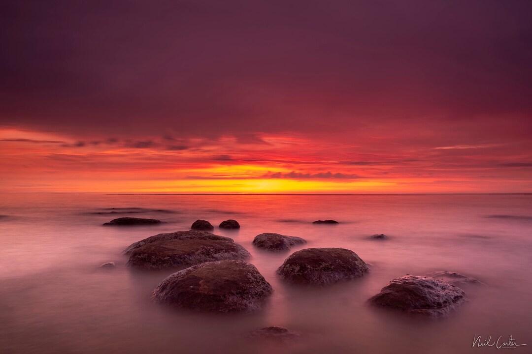 Hunstanton Sunset - A3 Size Ready to Mount and Frame - Etsy UK