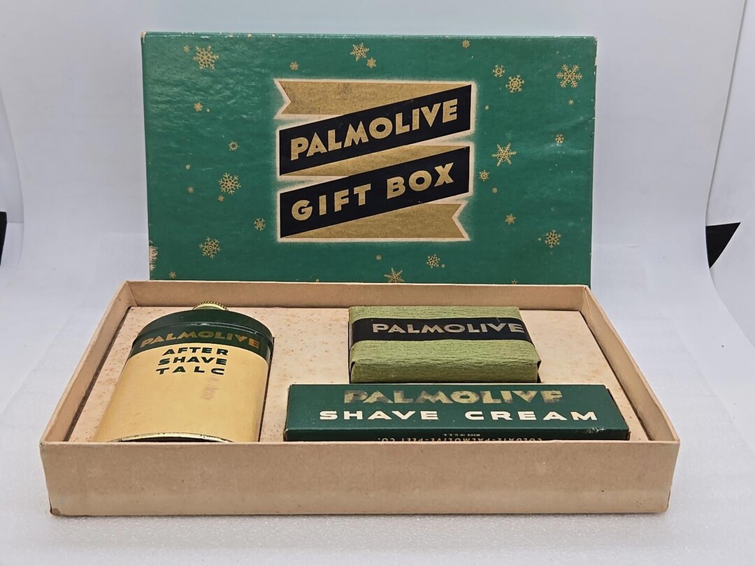 Vtg NOS 1950's Palmolive Gift Box for Men-shave Cream, Soap & After ...