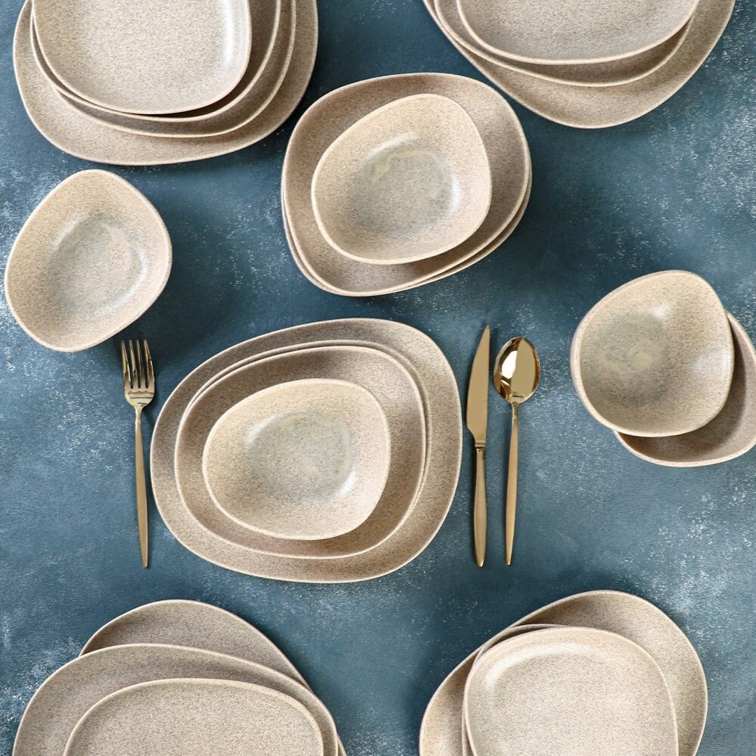 Tetra Matte Cream Dinnerware Set - Etsy