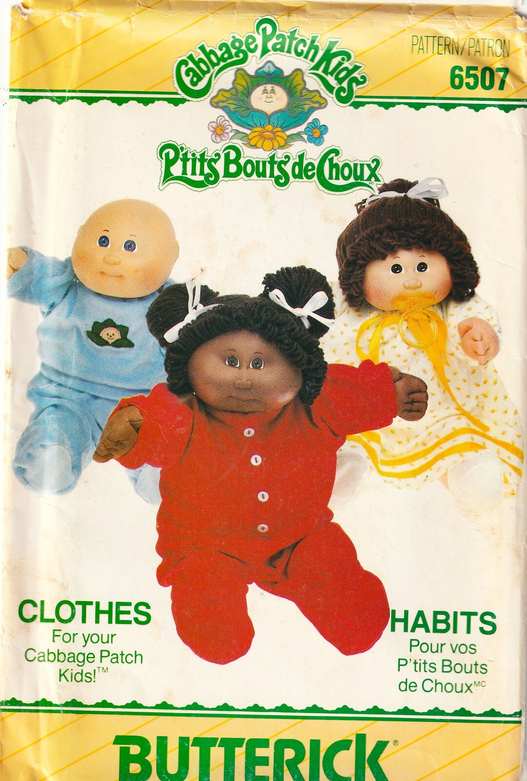 CABBAGE PATCH KIDS Clothes Butterick 6507 - Etsy