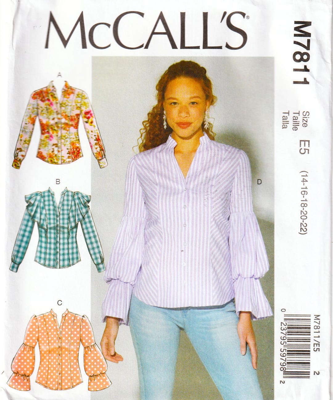 EASY Princess Seam Blouses 14-22 Mccall's 7811 - Etsy