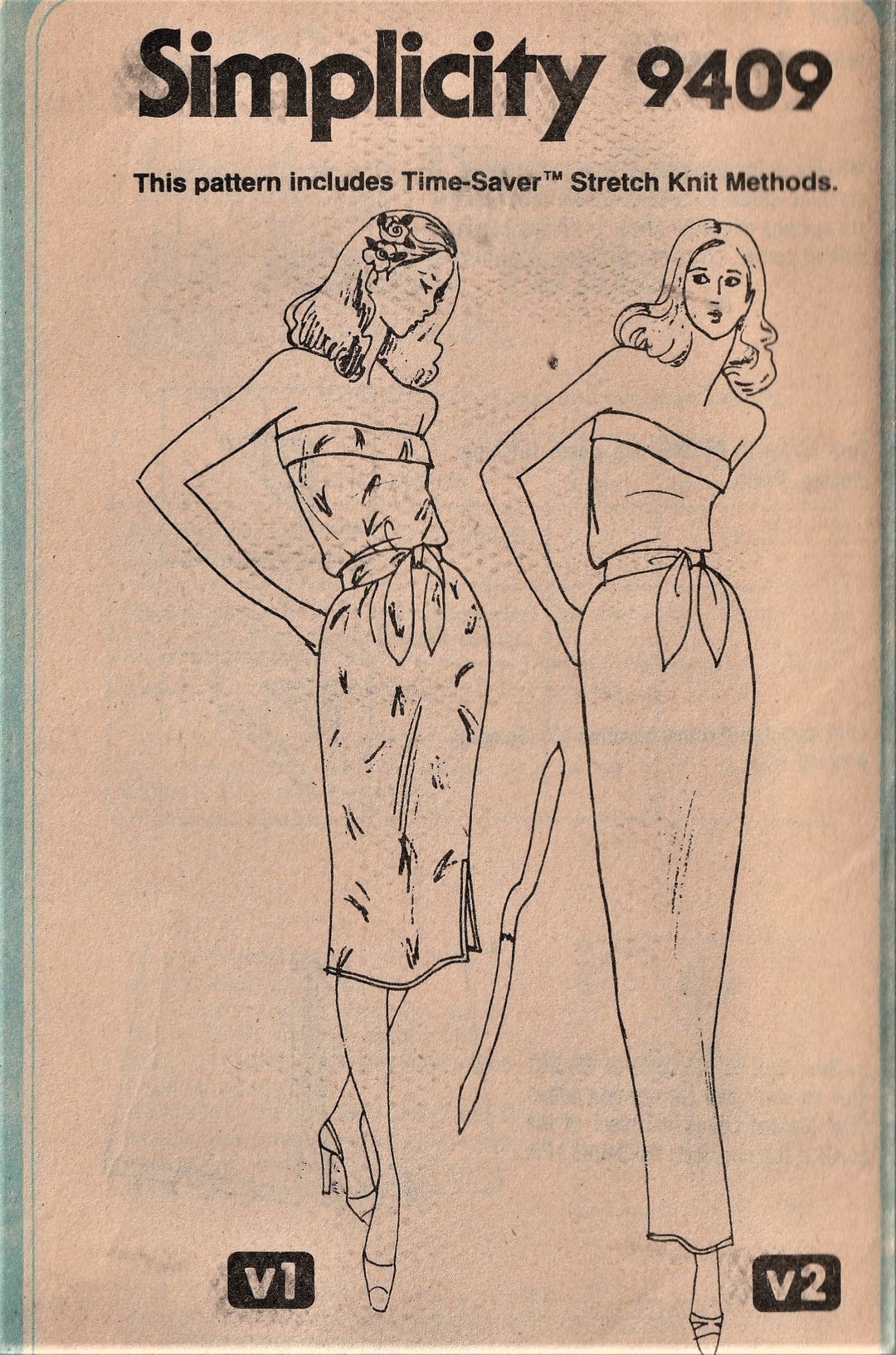 JIFFY Knit Sleeveless Dresses 6-8 Simplicity 9409 - Etsy